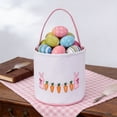 Easter Bunny Baskets Eggs Bags -Tote Bag Storage Gifts Candies Bucket ...