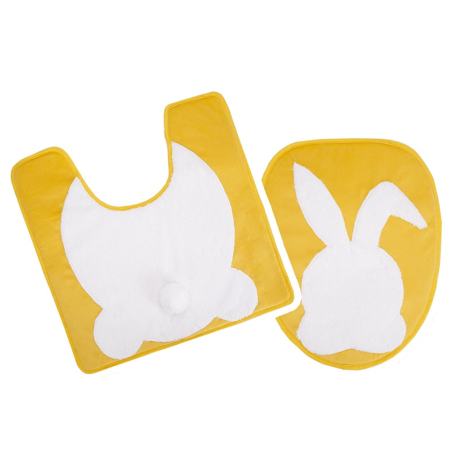 Easter Bunny Bathroom Rugs Sets with Toilet Lid Cover Non Slip Extra ...