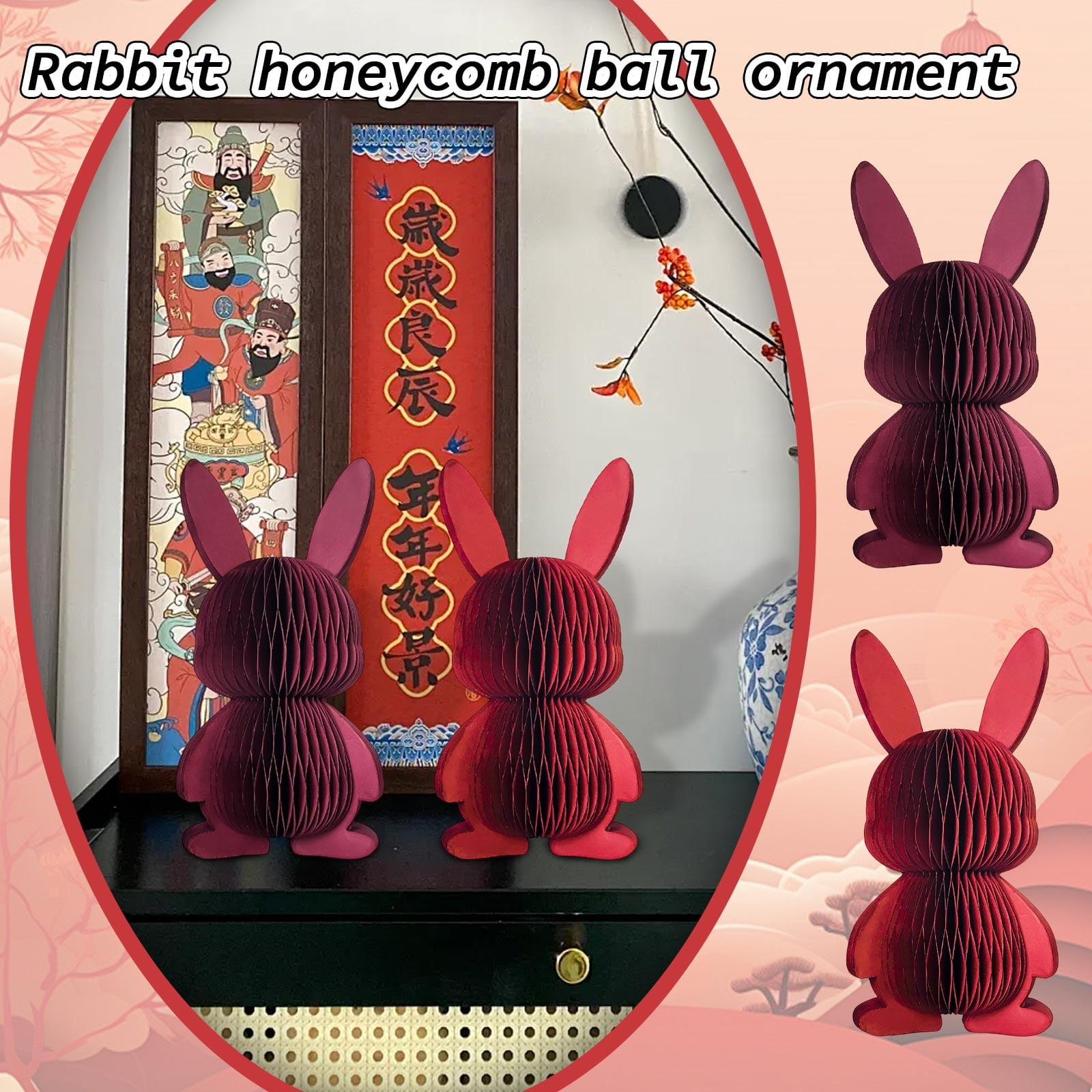 Easter Bunny Beehive Decoration, 3D Cartoon Honeycomb Structure ...