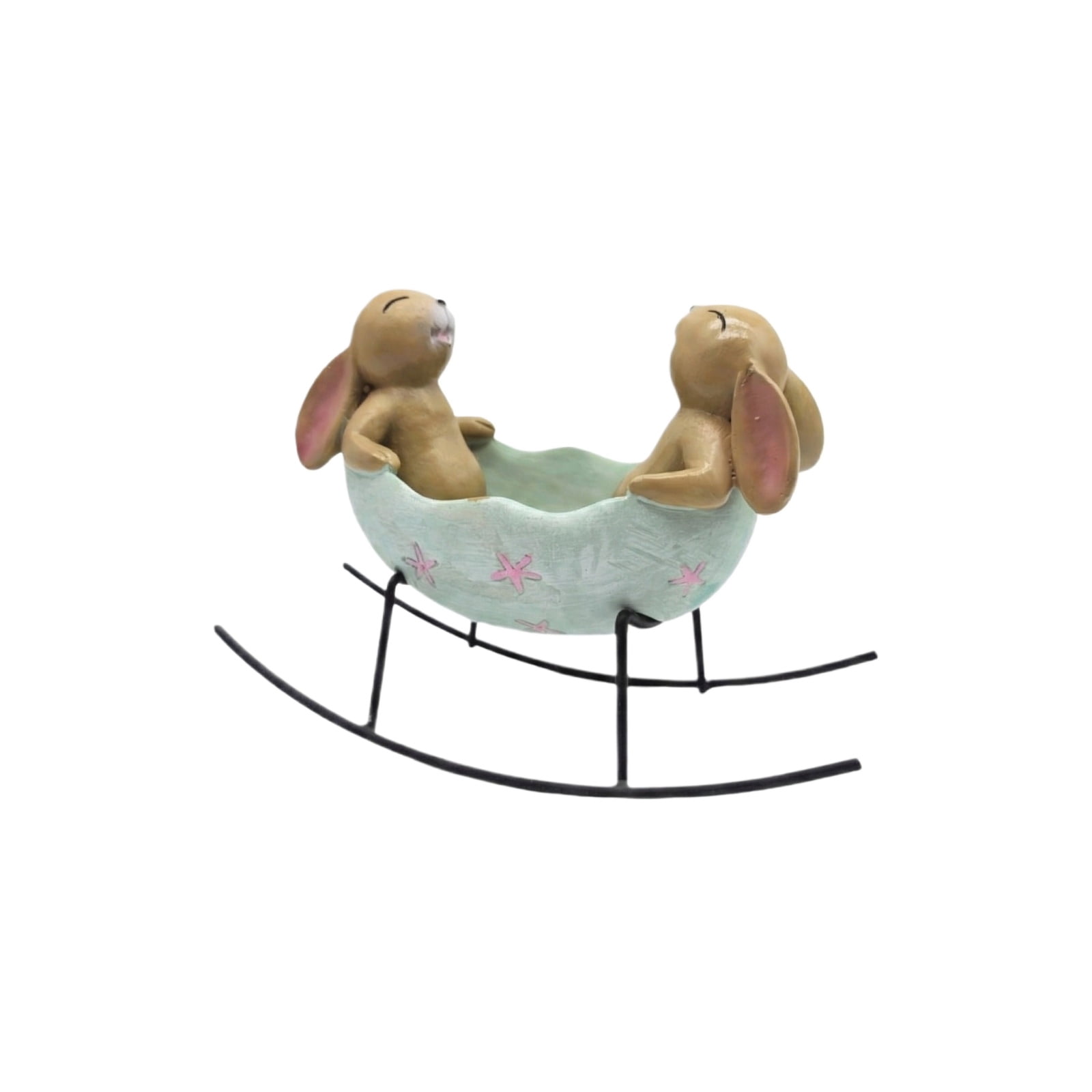 Easter Bunny Bowl Figurine with Rocking Stand Easter Decorations – 5 ...