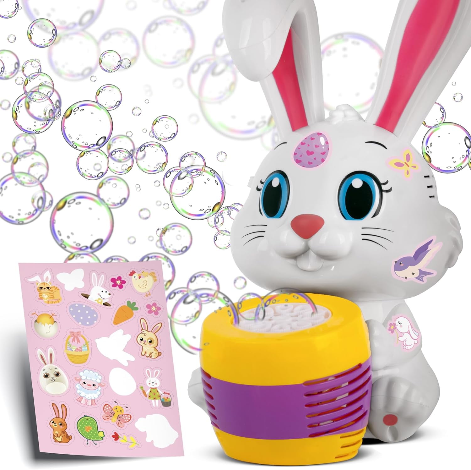 Easter Bunny Bubble Machine for Toddlers - Rabbit Holding Egg Bubble ...
