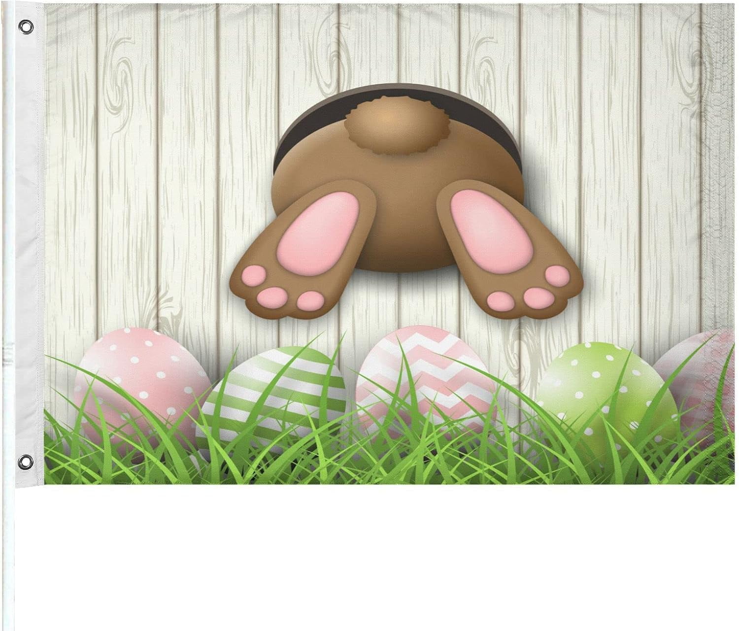 Easter Bunny Butt Brown Flag Outdoor Garden Flag for Outside Funny ...