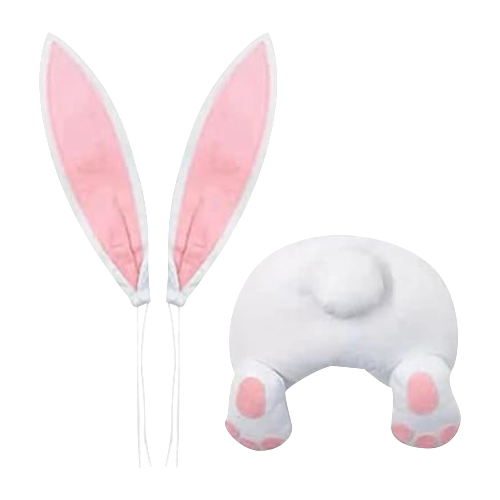 Easter Bunny Wreath Kit Plush Rabbit Ear Wreath Attachment Thief Bunny ...