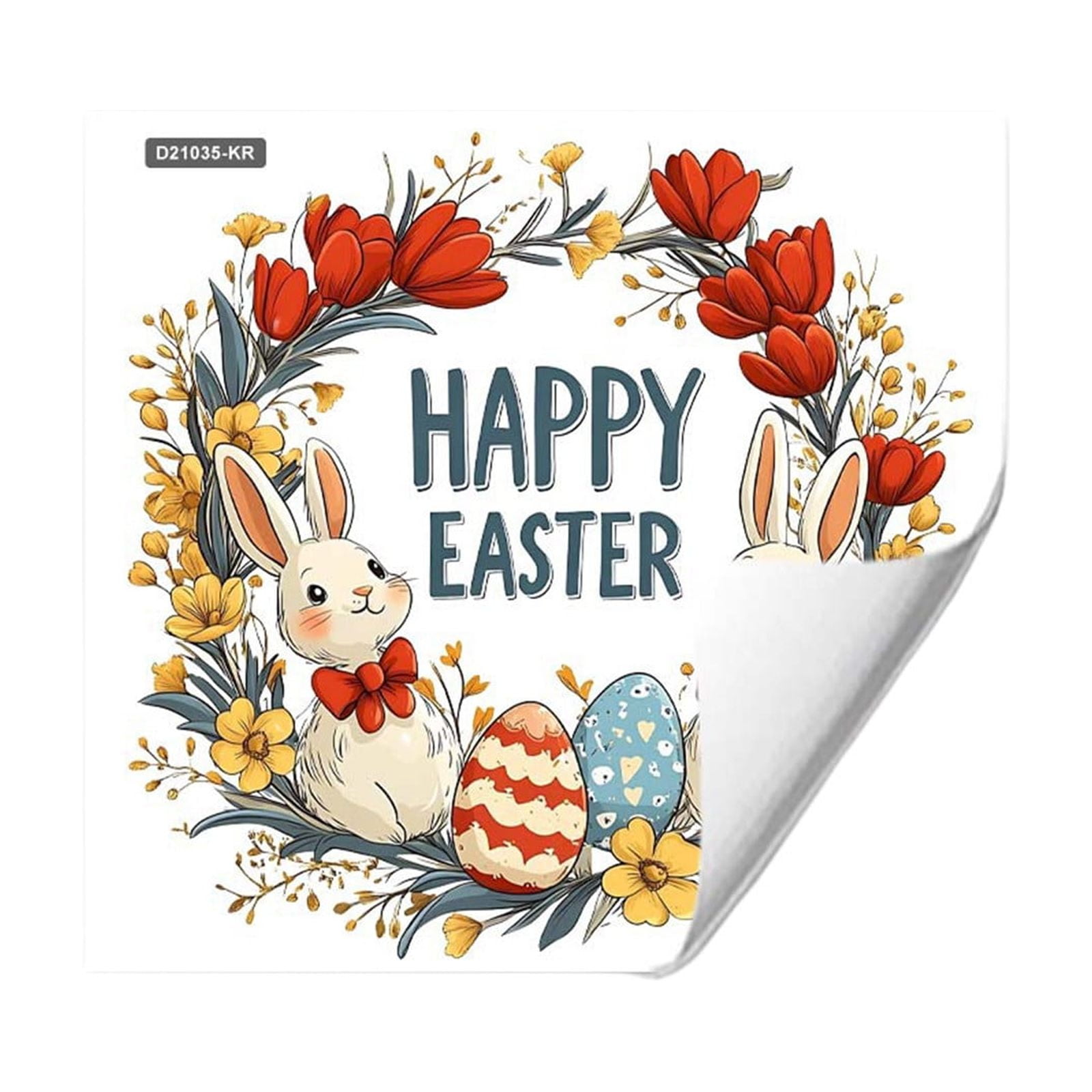 Easter Bunny & Butterfly Electrostatic Window Cling Stickers, 11.8 ...