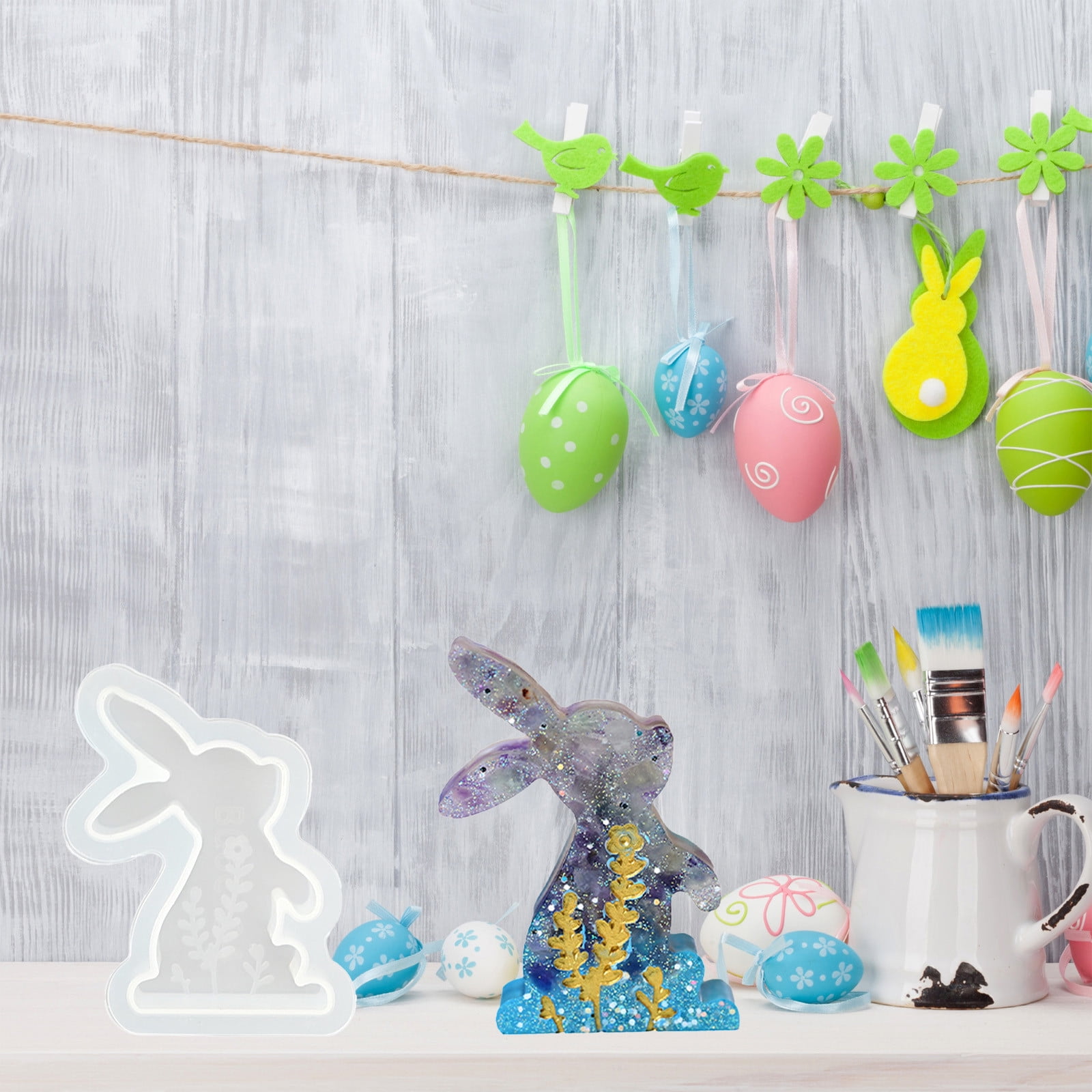 Easter Bunny Candle Mold, Candle Moulds for Candle Making, Reusable 3D ...