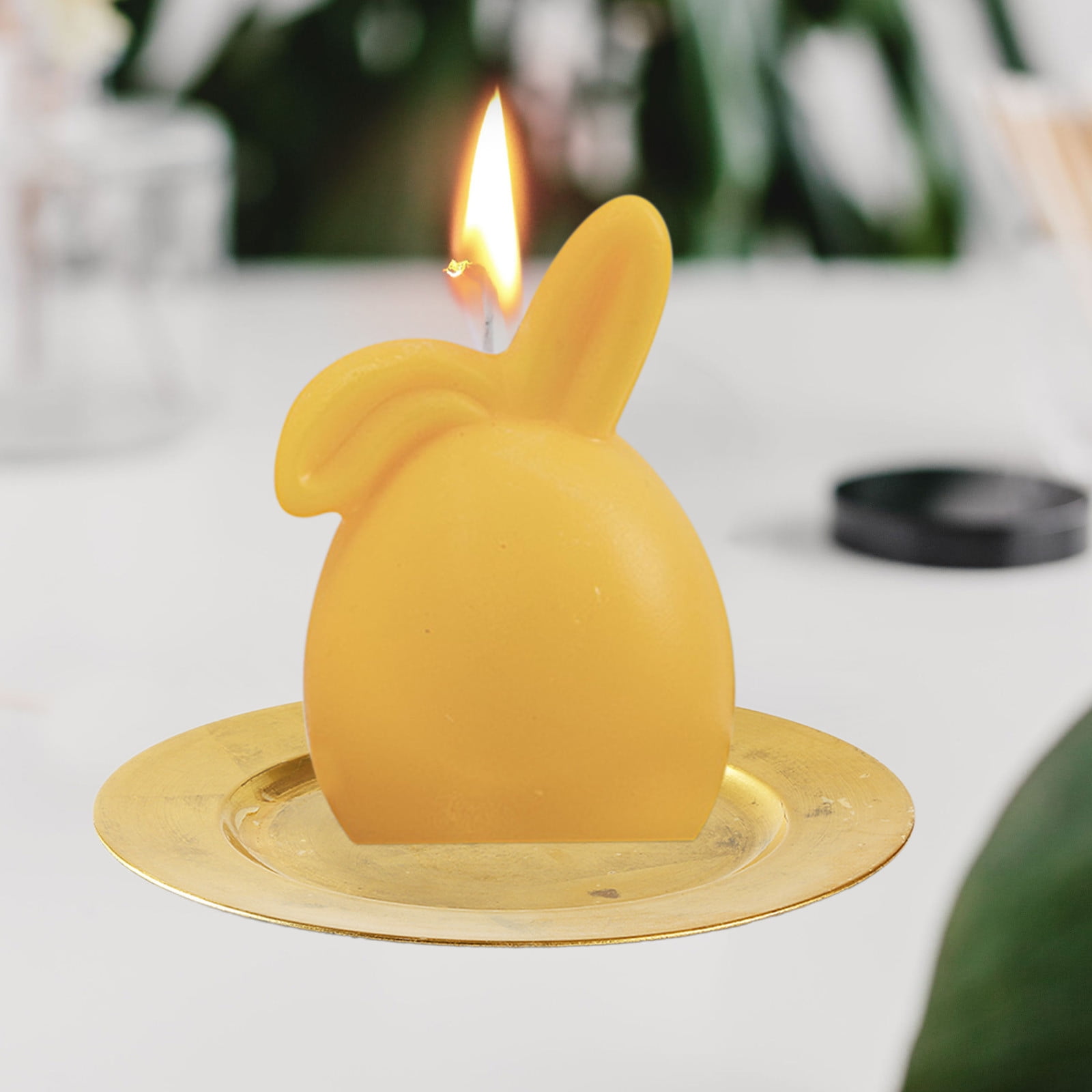 Easter Bunny Candles, Vintage Spring Easter Rabbit Candles with Ribbon ...