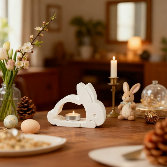 Easter Bunny Candlestick Molds,Hollow Out Candlestick Epoxy Resin Molds ...