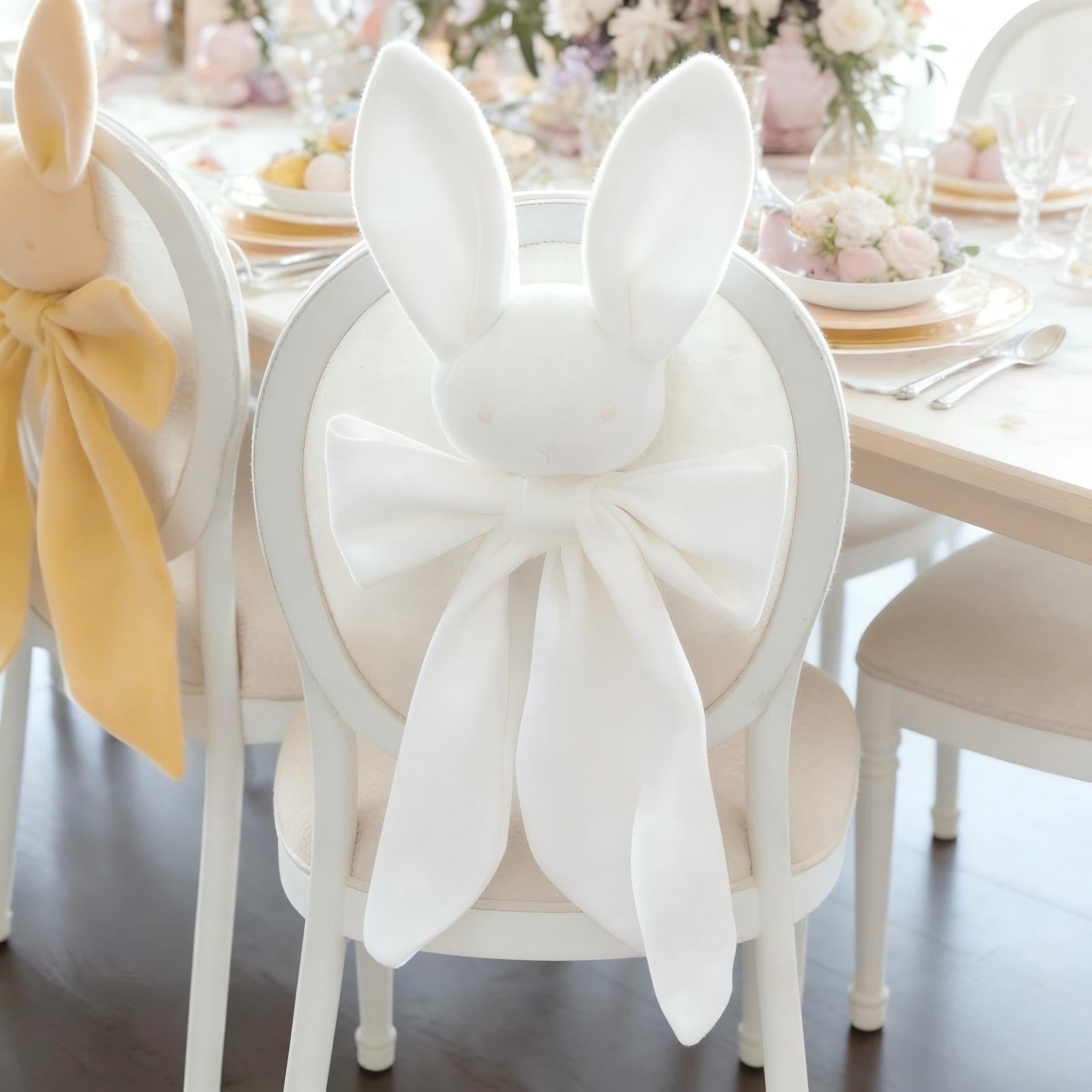 Easter Bunny Chair Covers Polyester Rabbit Ears Chair Back Covers with ...