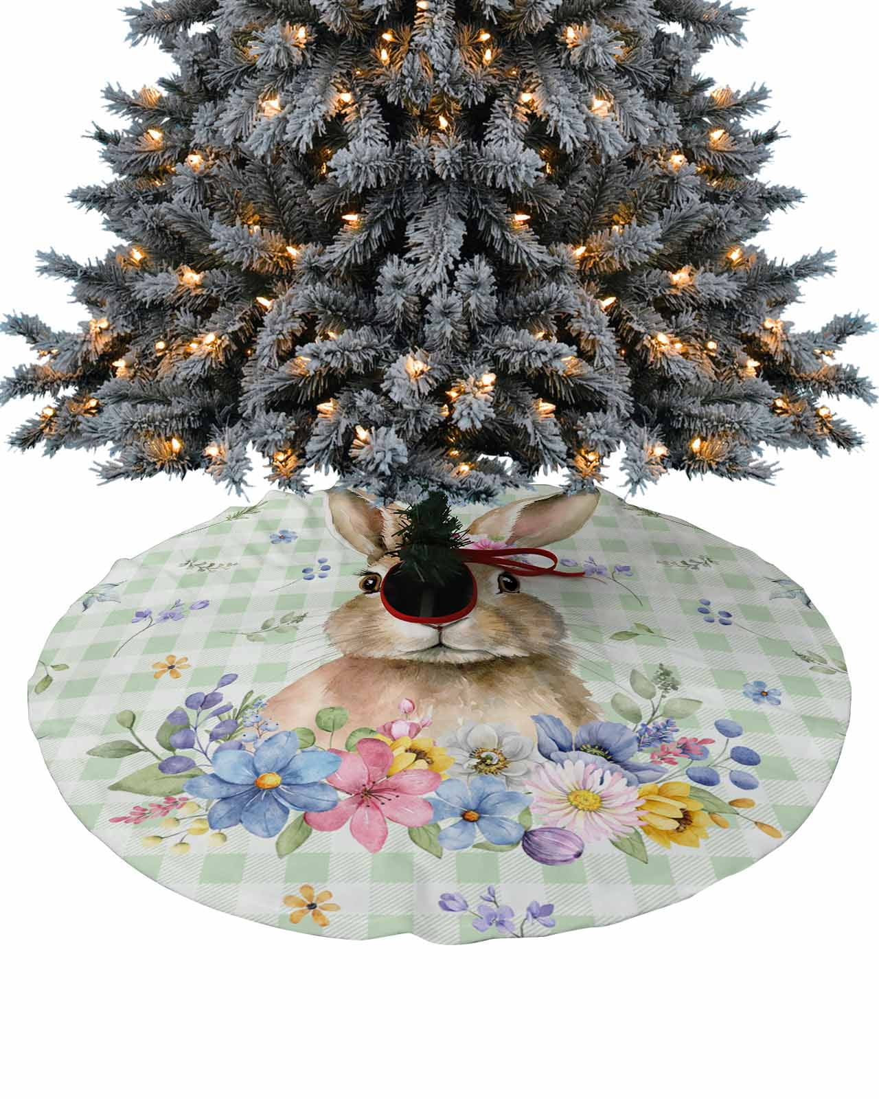 Easter Bunny Christmas Tree Skirt 36 Inches Large Christmas Skirt Tree ...