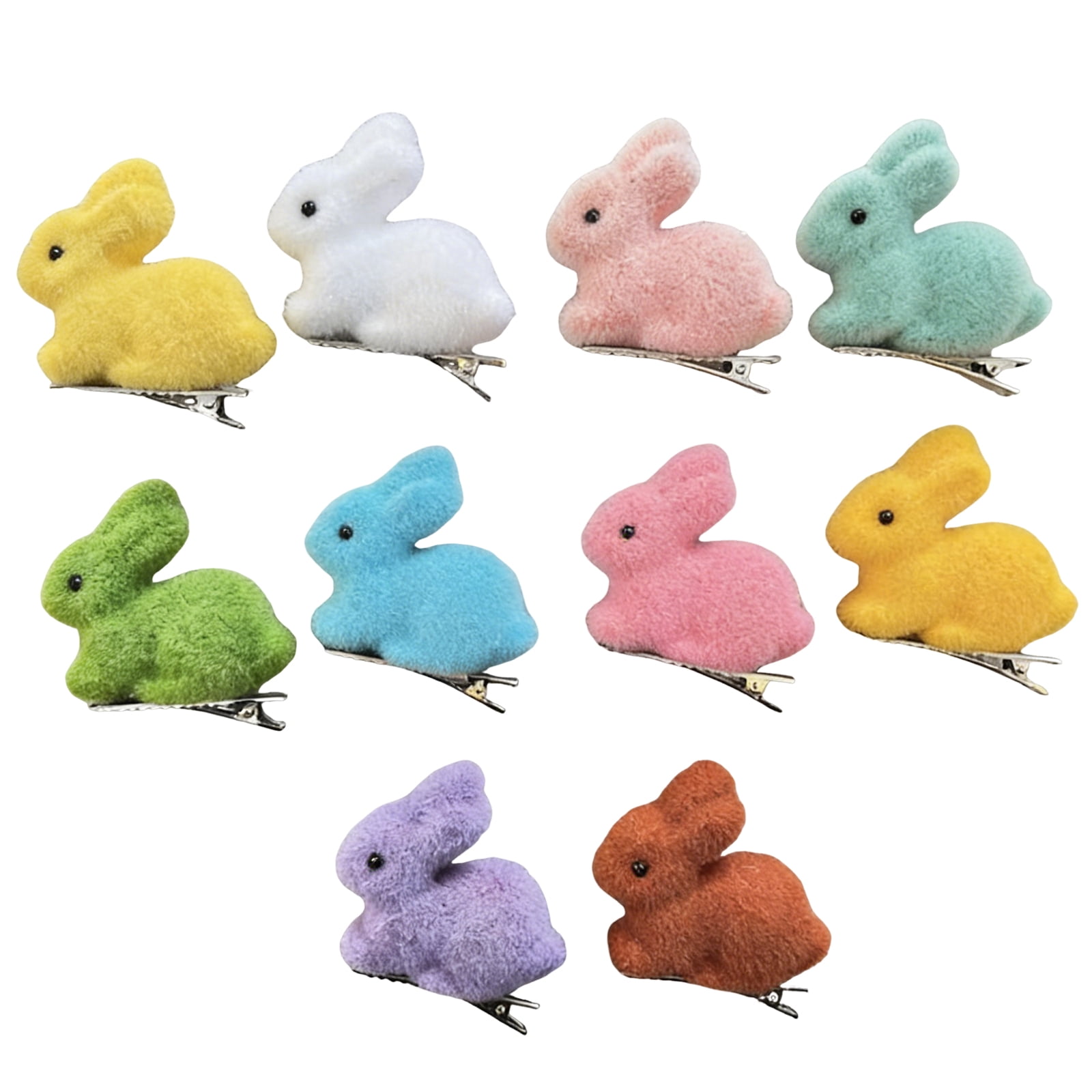 Easter Bunny Clips for Festive Decor – Foam & Embroidered Floral ...