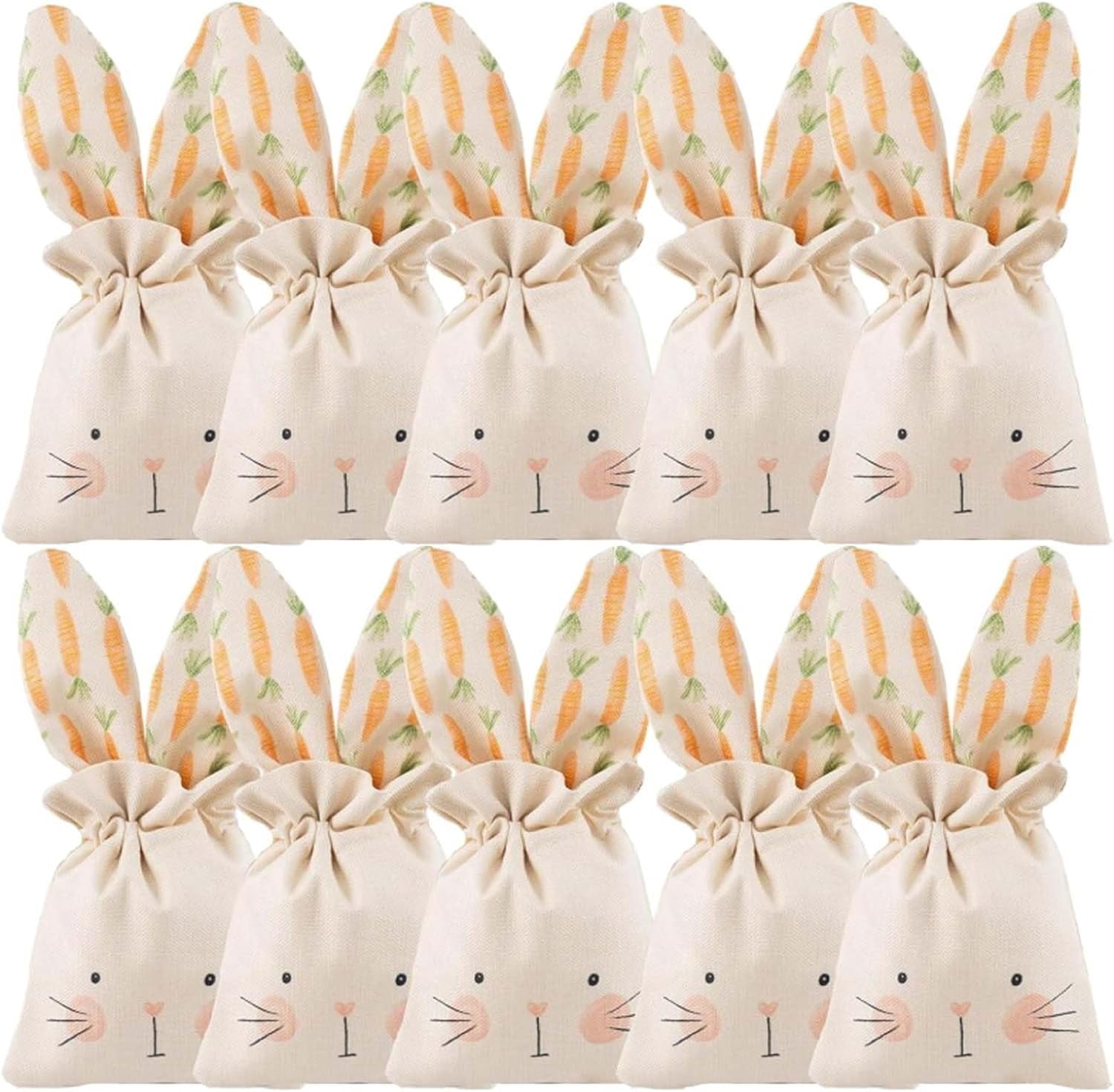 Easter Bunny Cloth Bags, Bunny Bags for Goodies, Birthday Decoration ...