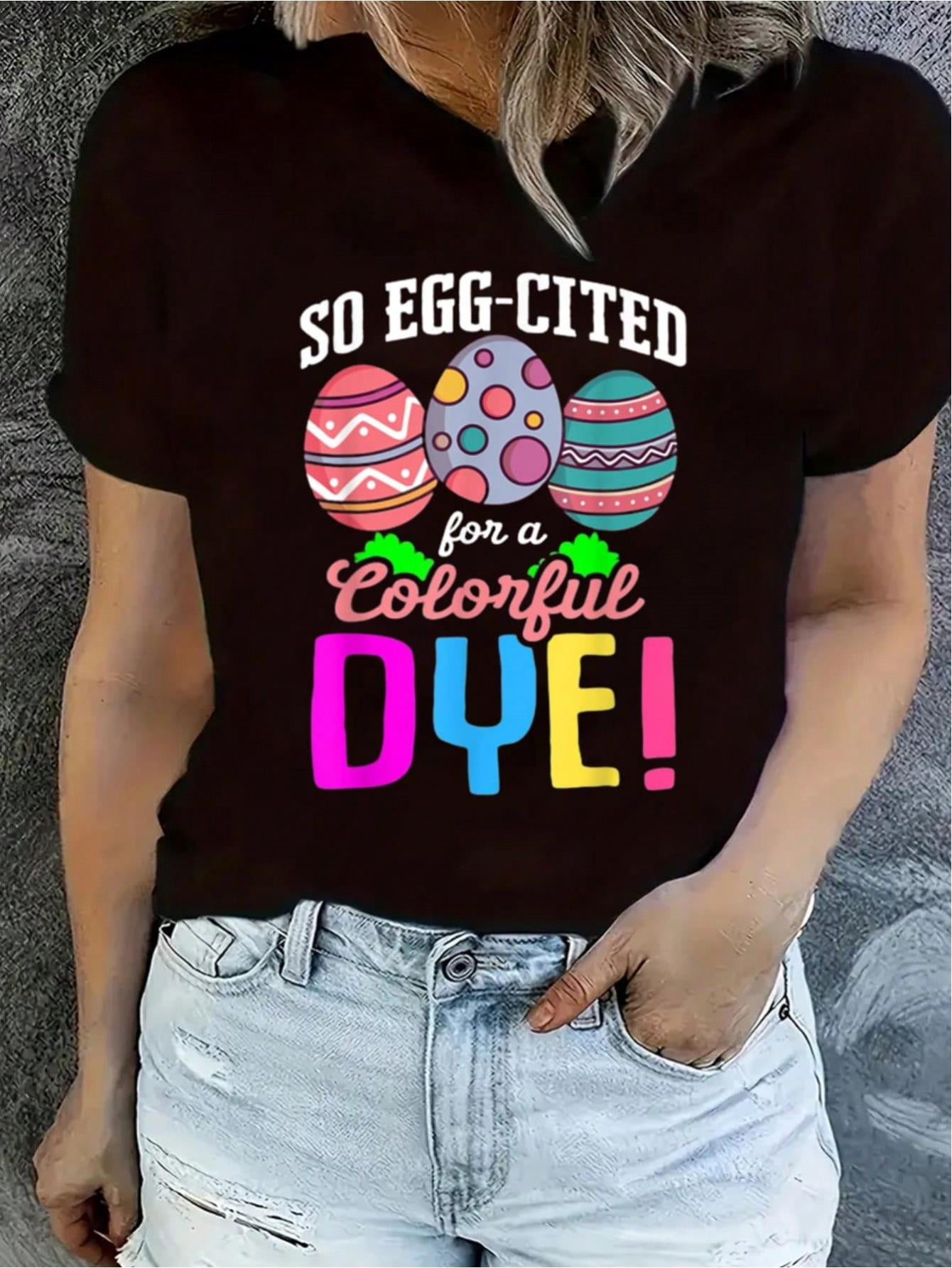 Easter Bunny Colorful Easter Egg Dye Rabbit Egg Hunt T-Shirt, Women's ...