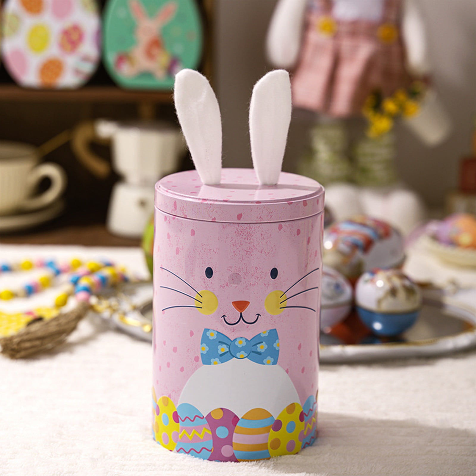 Easter Bunny Cookie Tin – Tinplate Candy & Biscuit Box for Chocolates ...