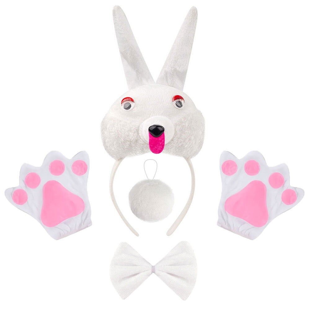 Easter Bunny Costume Set 3D Cartoon Rabbit Headband Nose Bunny Tail ...