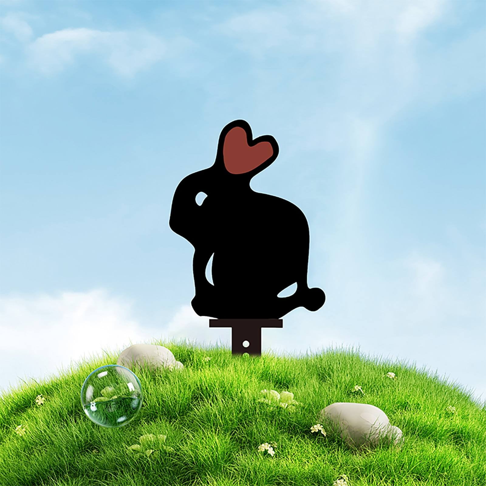 Easter Bunny Cutout Stake, Spring Holiday Yard Decoration, Cute Easter ...