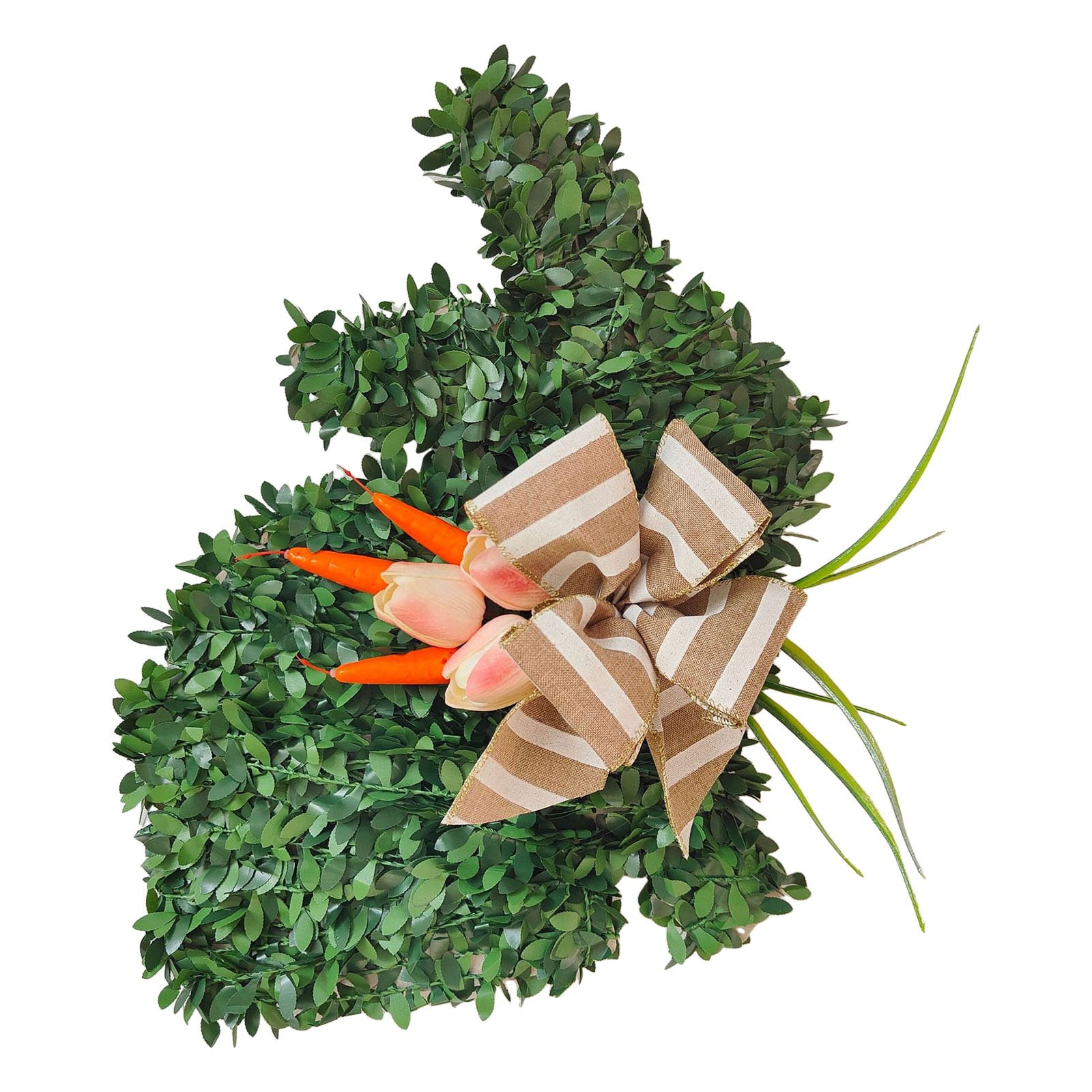 Easter Bunny Decor Easter Rabbit Wreath for Front Door Spring Season ...