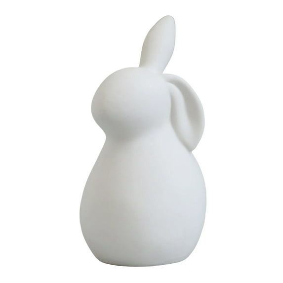 Easter Bunny Decor Figurines, Cute White Egg-Shaped Design, Small ...