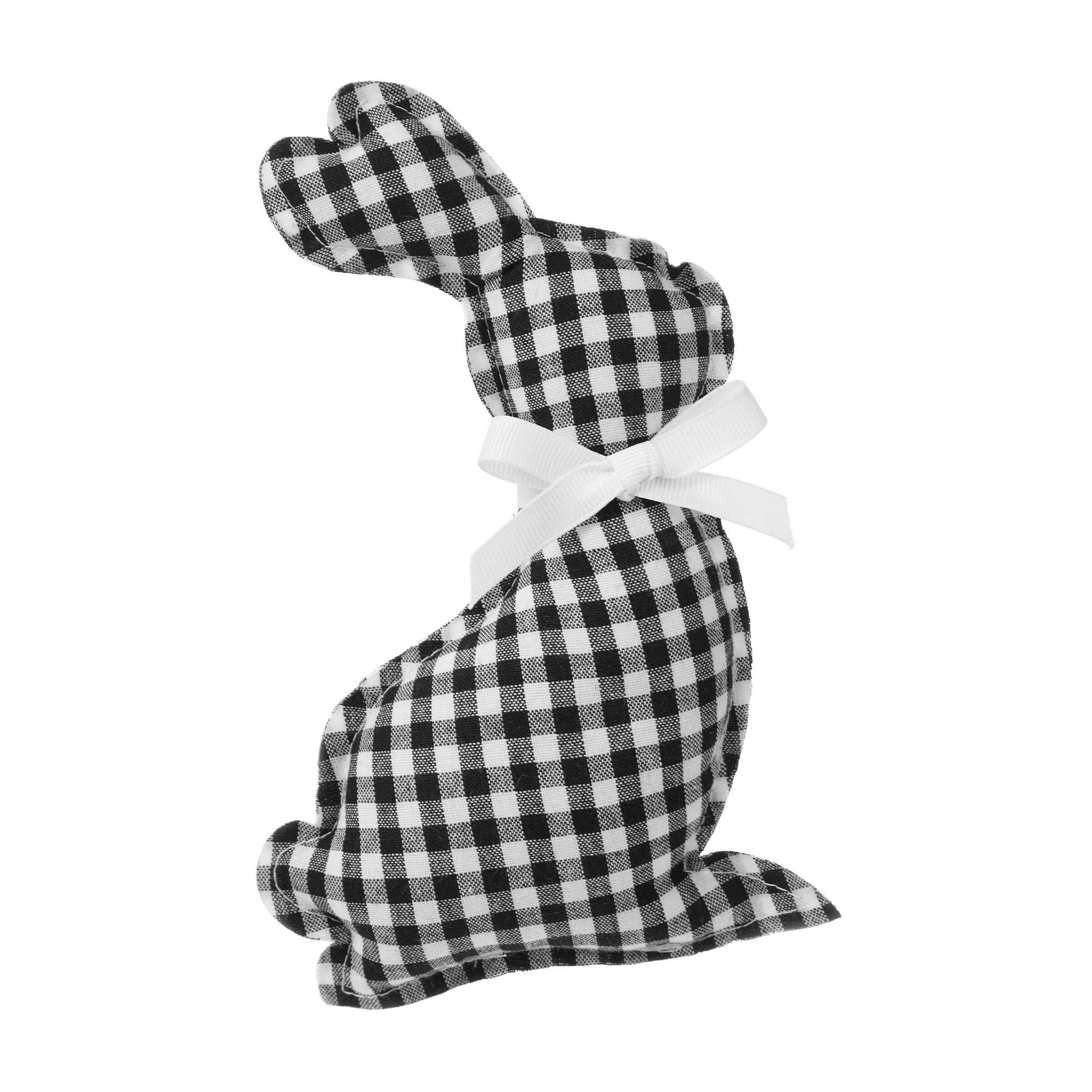 Easter Bunny Decor Stuffed Fabric Bunny Ornament Polka Dot Plaid Easter ...