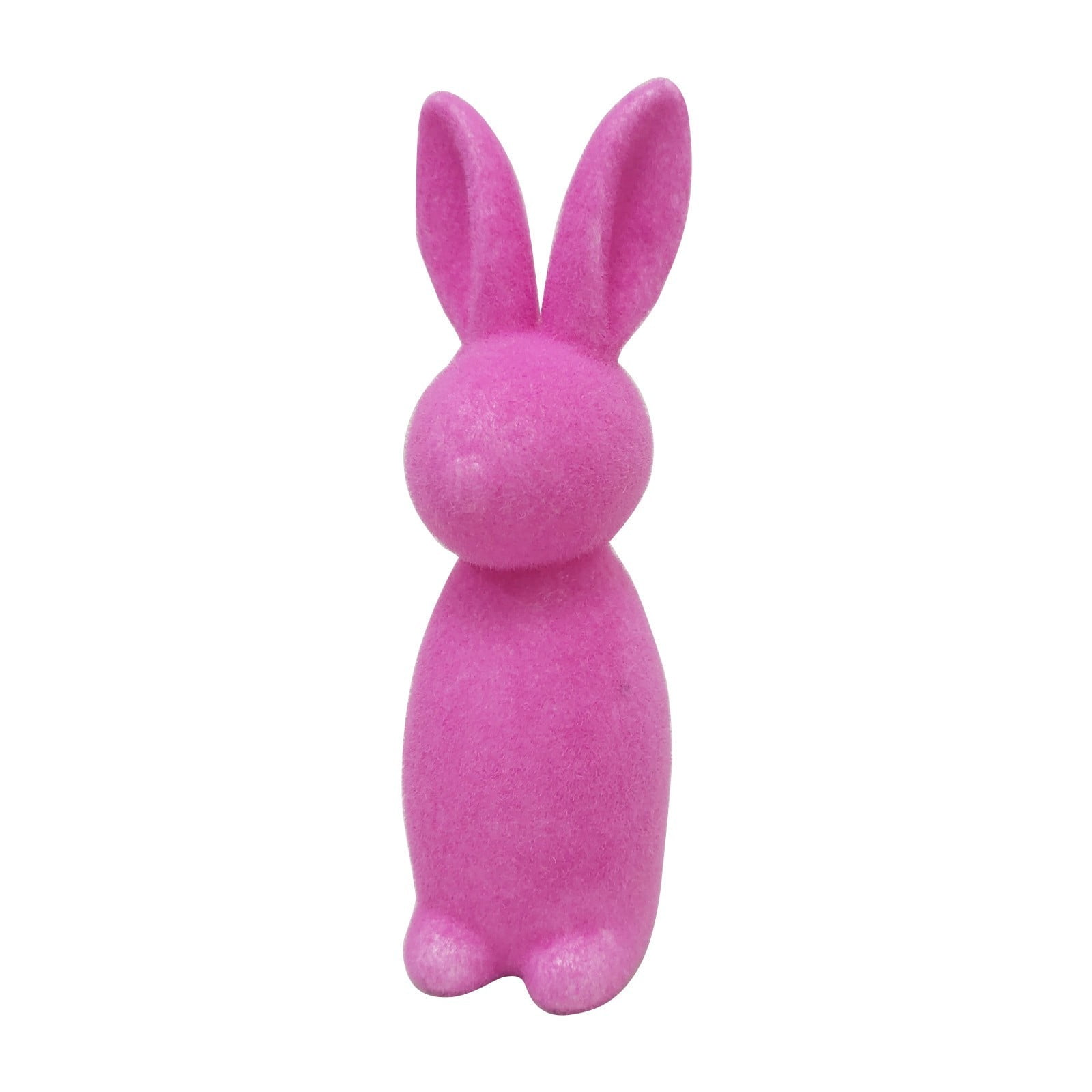 Easter Bunny Decoration Flocked Bunnies Figurine with Bow Tie, Flocking ...