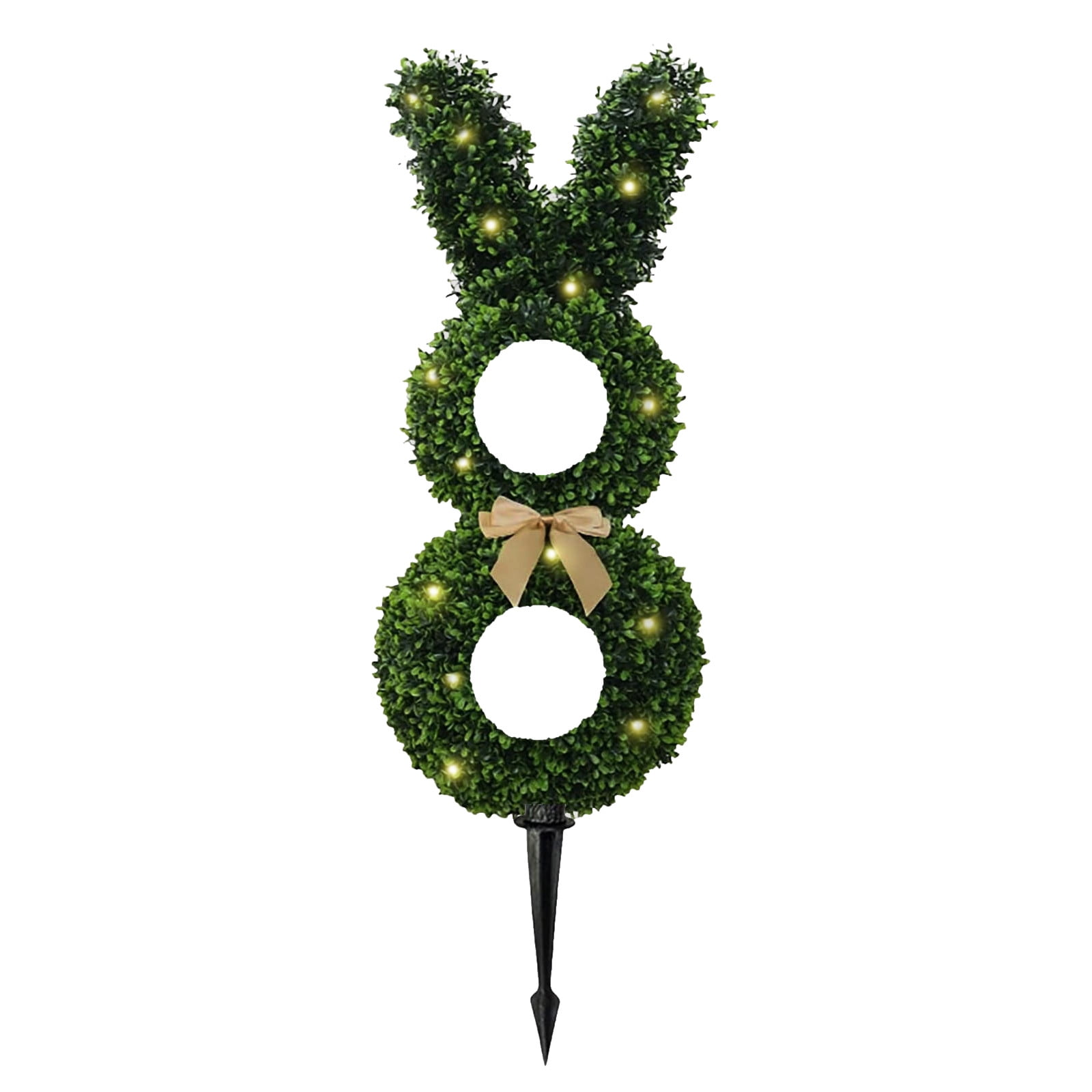 Easter Bunny Decorations 2025 -27in Bunny-Shaped Artificial Topiary ...