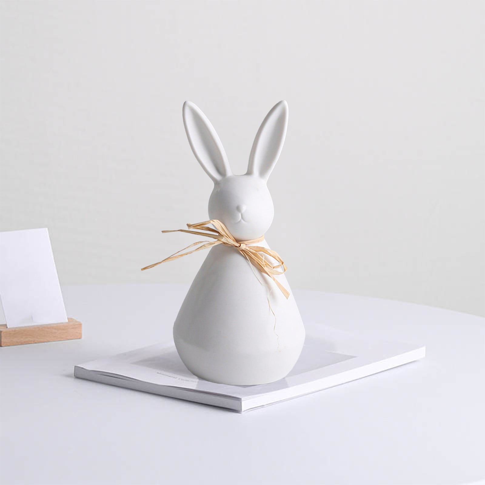 Easter Bunny Decorations Ceramic Bunny Figurine Spring Home Decor Bunny ...
