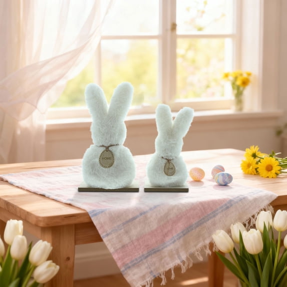 Easter Bunny Decorations, Plush Rabbits for Mantel, Shelf, Table ...