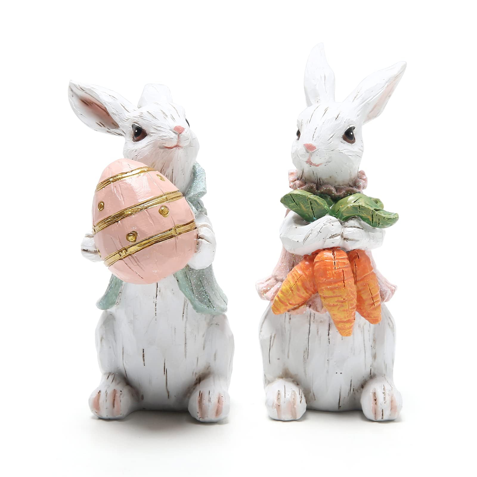 Easter Bunny Decorations Resin Bunny Figurines, Spring Bunny Decor ...