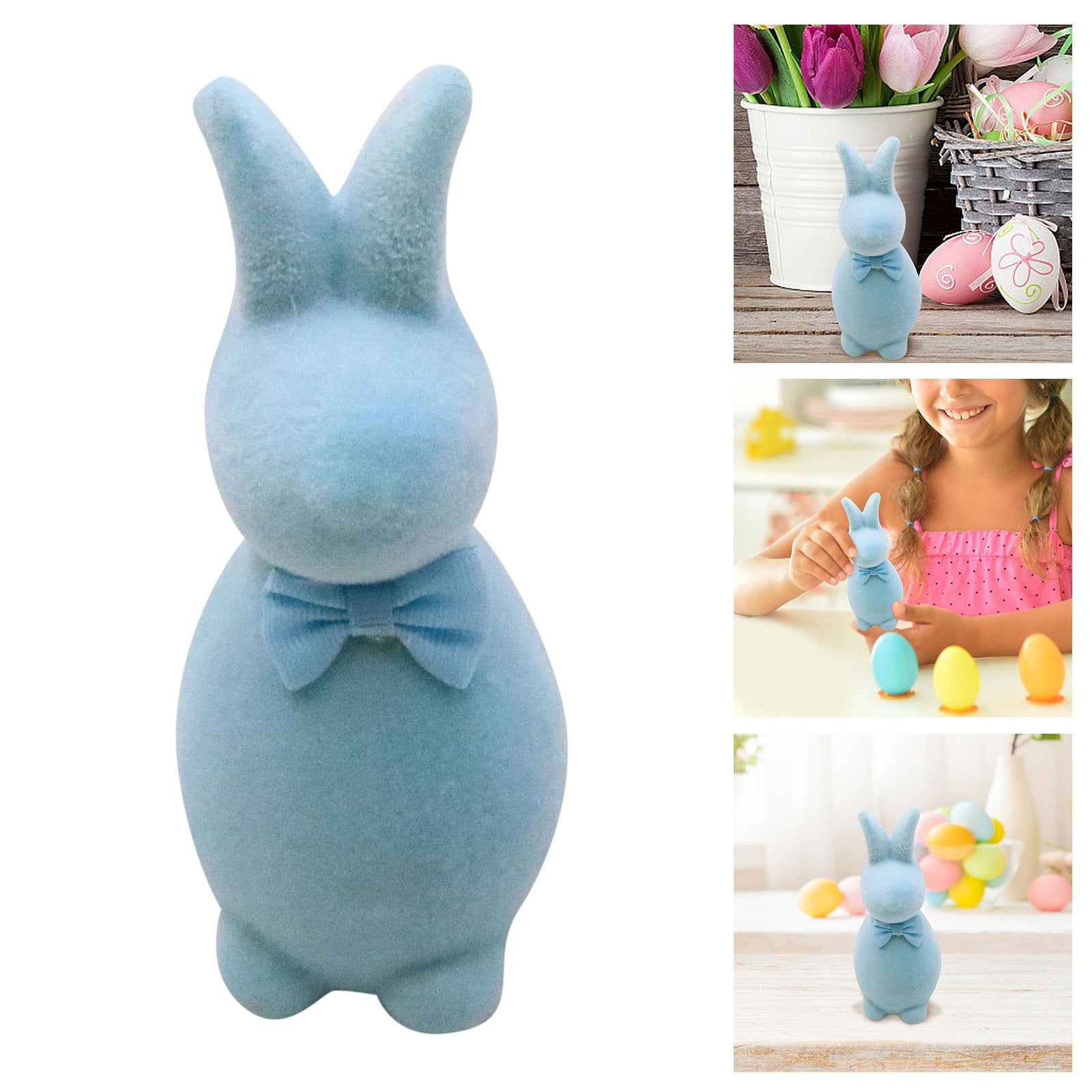 Easter Bunny Decorations Resin Moss Bunny Figurine Garden Artificial ...