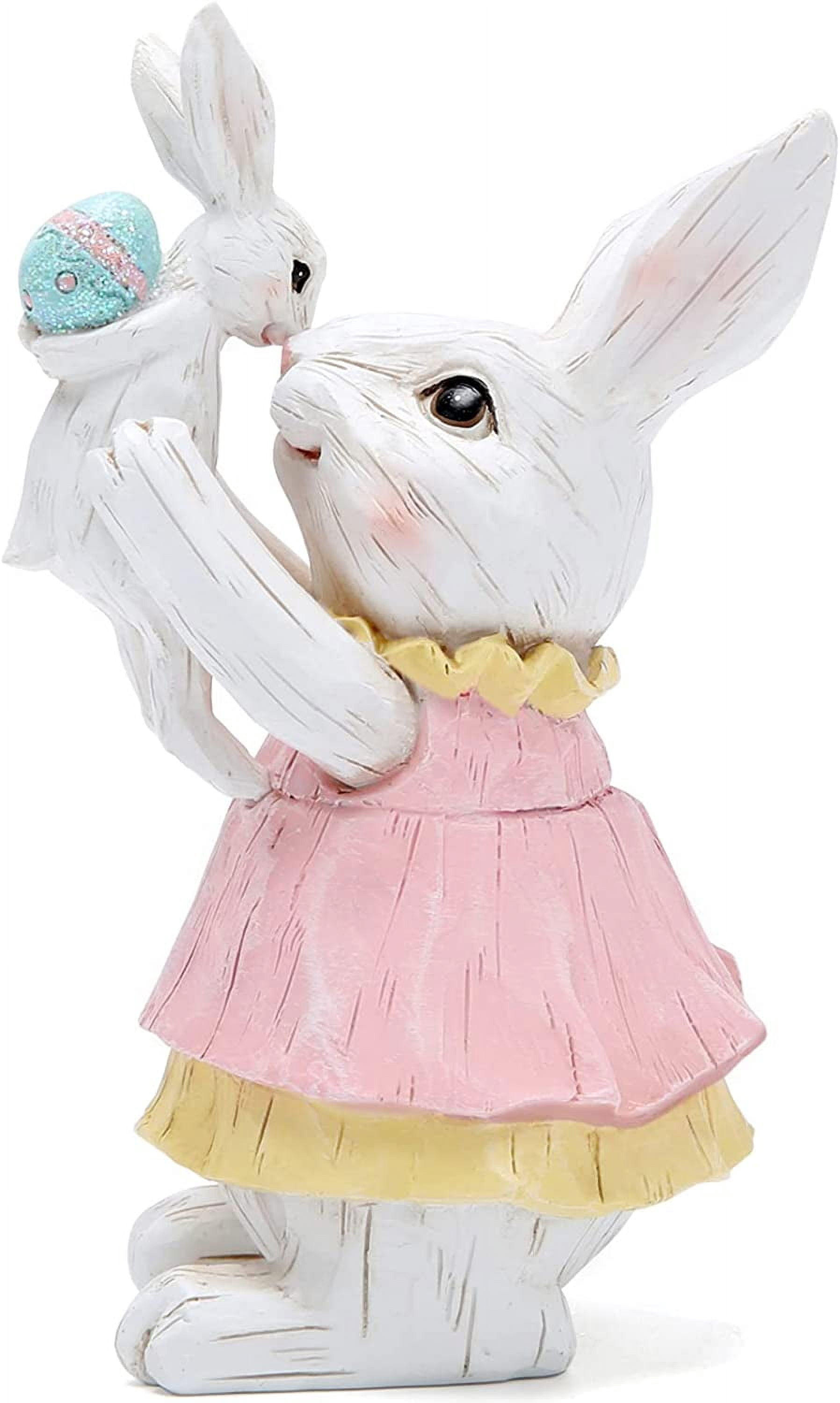 Easter Bunny Decorations Spring Easter Family Rabbit Decors Figurines ...