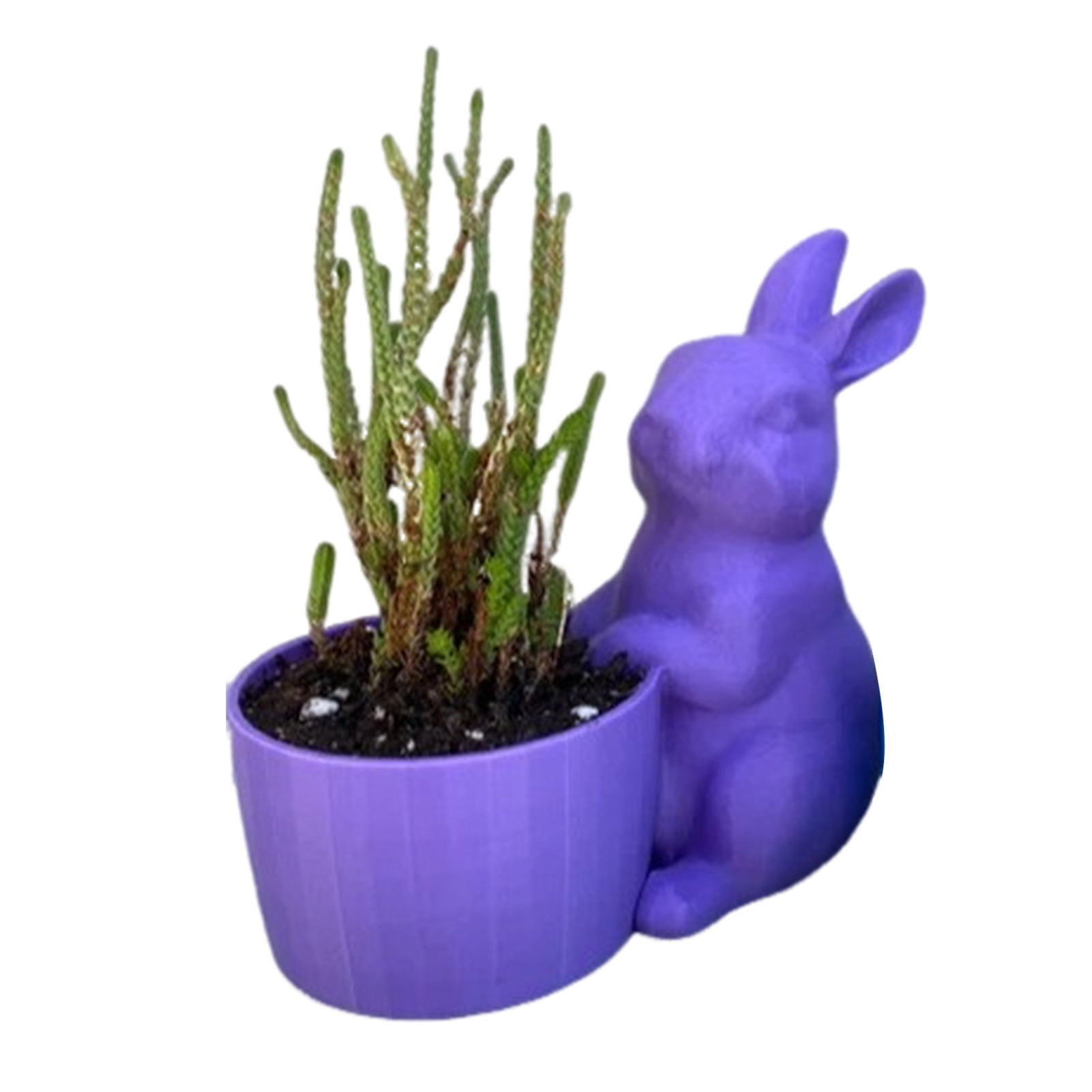 Easter Bunny Decorations Wooden Easter Bunny Planter Pot Mini Rabbit ...