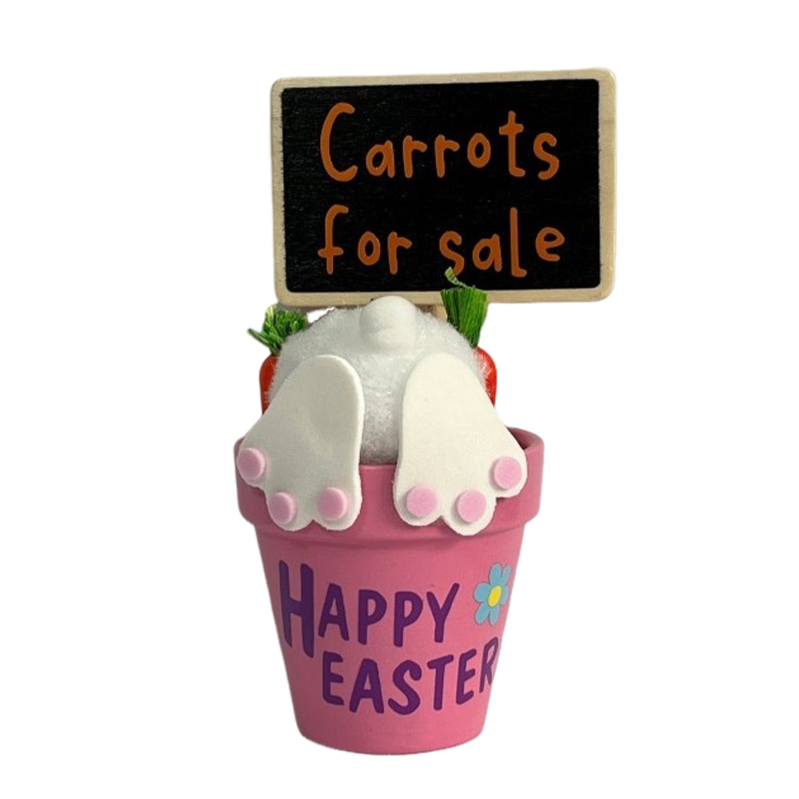 Easter Bunny Decorations Wooden Easter Bunny Planter Pot Mini Rabbit ...
