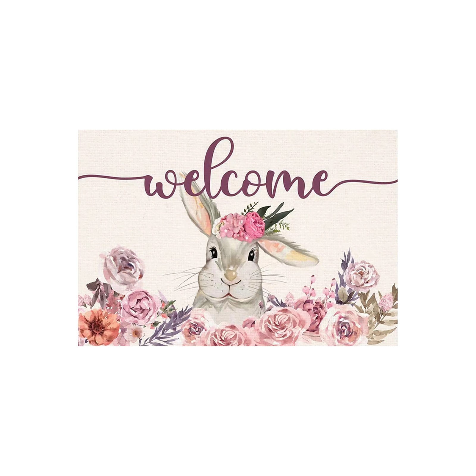 Easter Bunny Decorative Floor Mat Non Slip Indoor Outdoor Door Mat ...