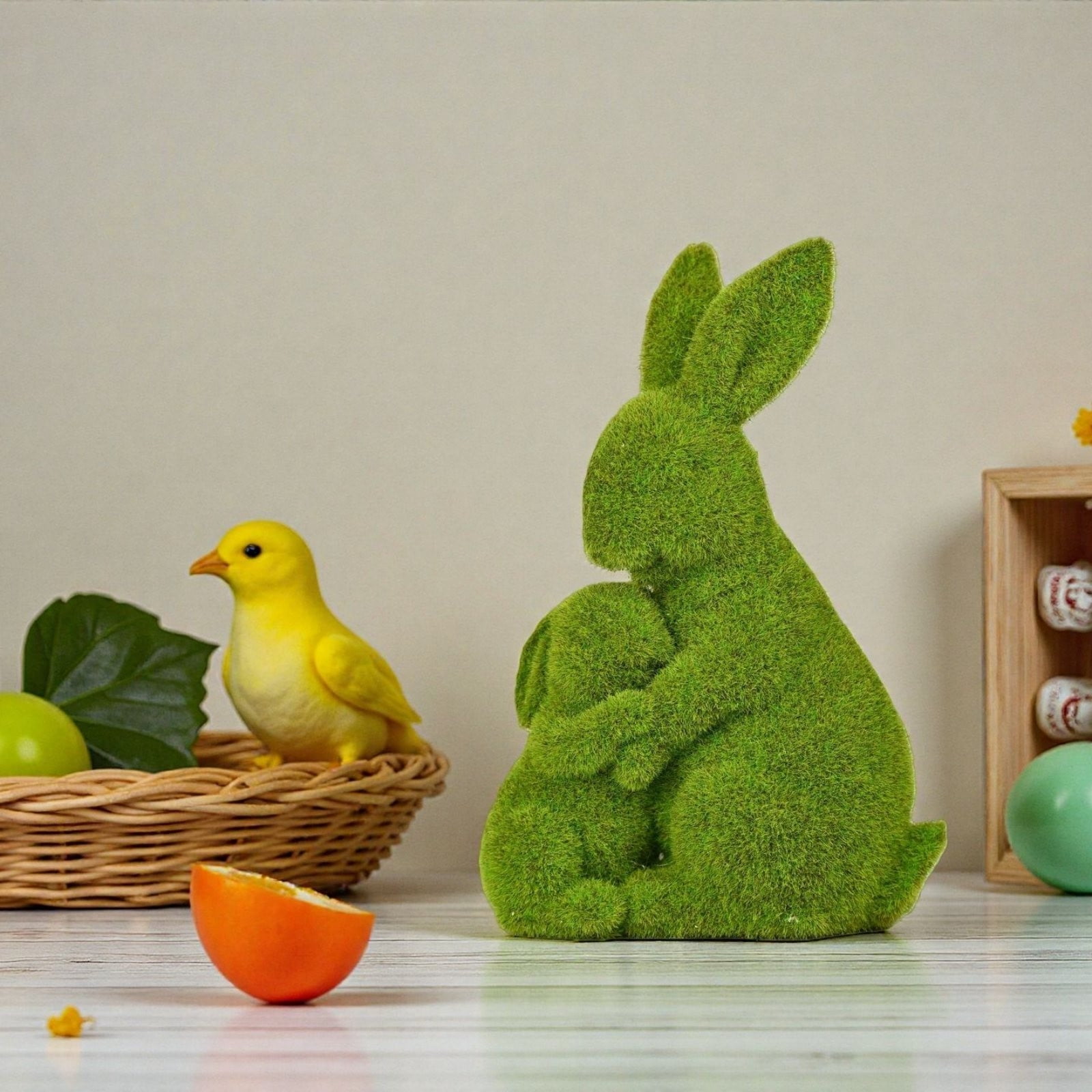 Easter Bunny Decorative Statue Set, Garden Courtyard Home Decor, Spring ...