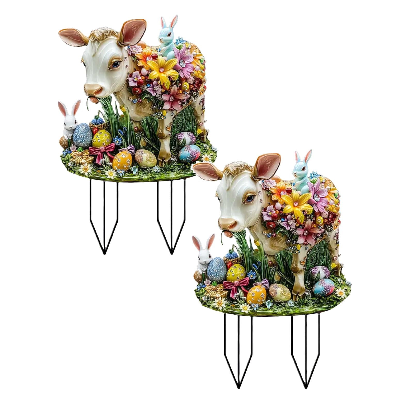 Easter Bunny Designs Easter Yard Signs Cute 2D Flat Acrylic Bunny ...