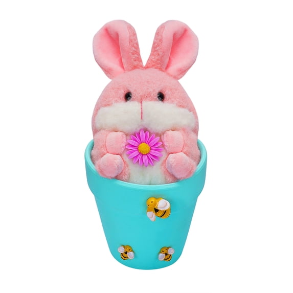 Easter Bunny Doll with Flower Pots Ornaments, Bunny Decorations for ...