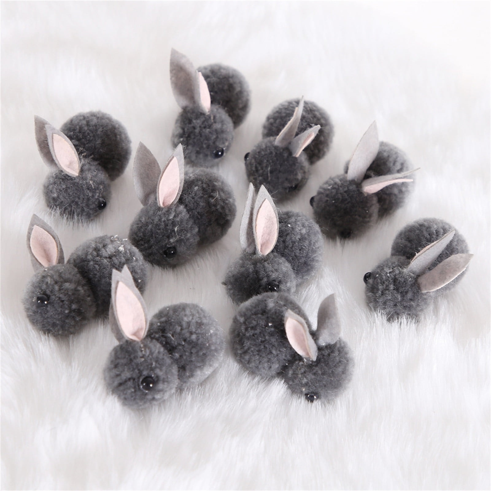 Easter Bunny Doll Toy Set, Mini Bunny Rabbits Fluff Toy, Pack of 10, Ideal Holiday Gift ...