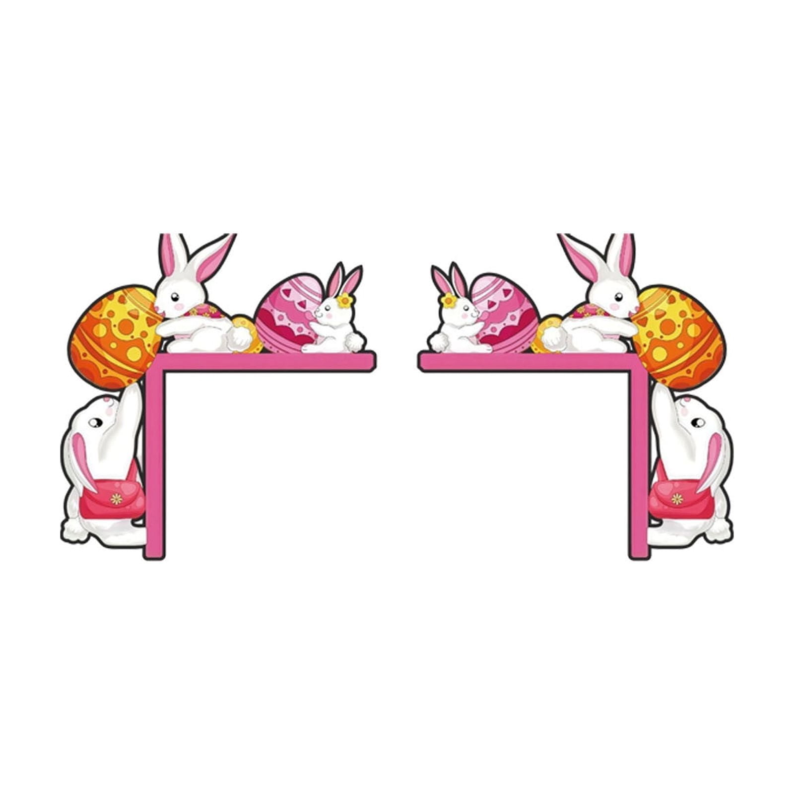 Easter Bunny Door Corner Decoration, Weather-Resistant Carnival Holiday ...