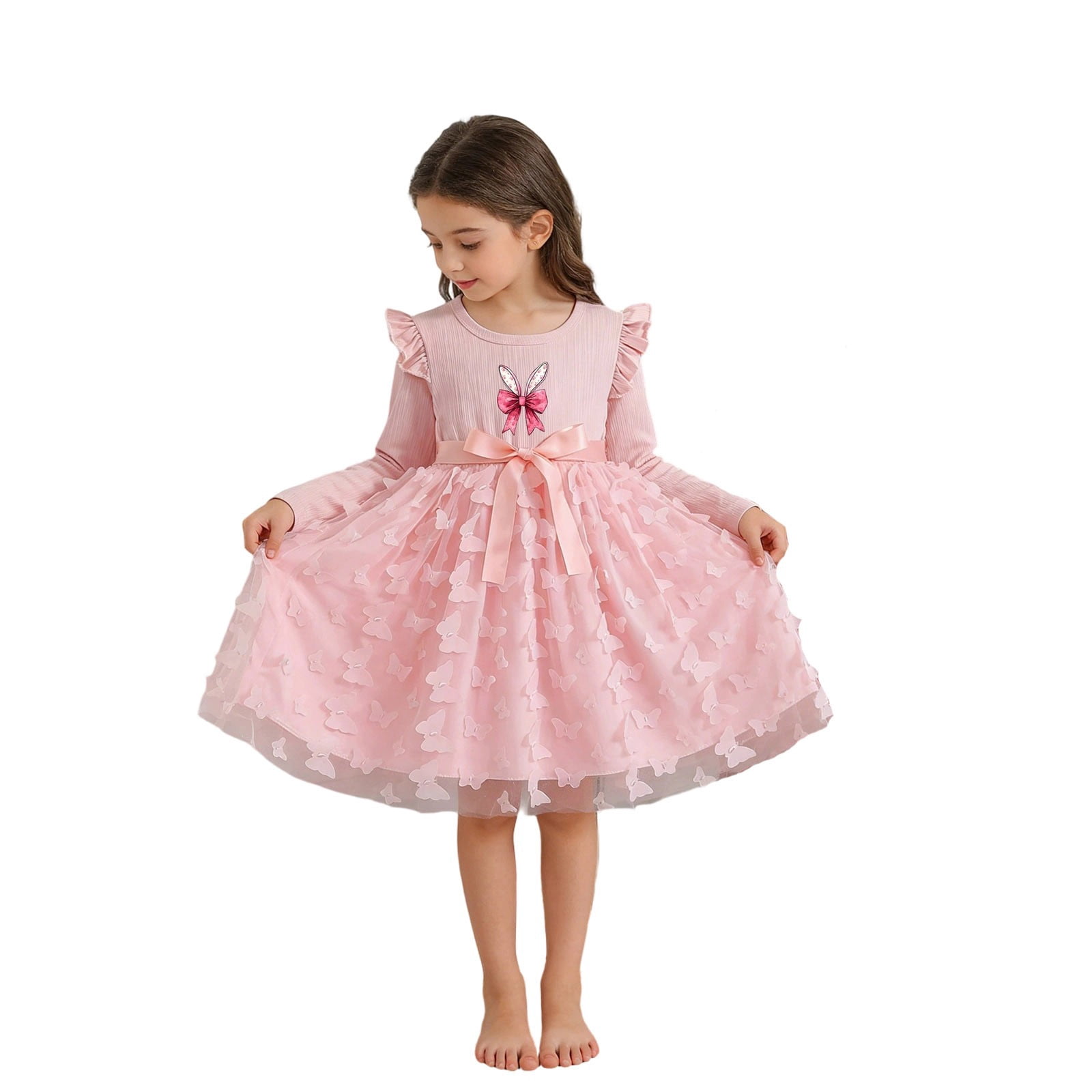 Easter Bunny Dress For Girls Tutu Party Gown Fairy Play Pretend Holiday ...
