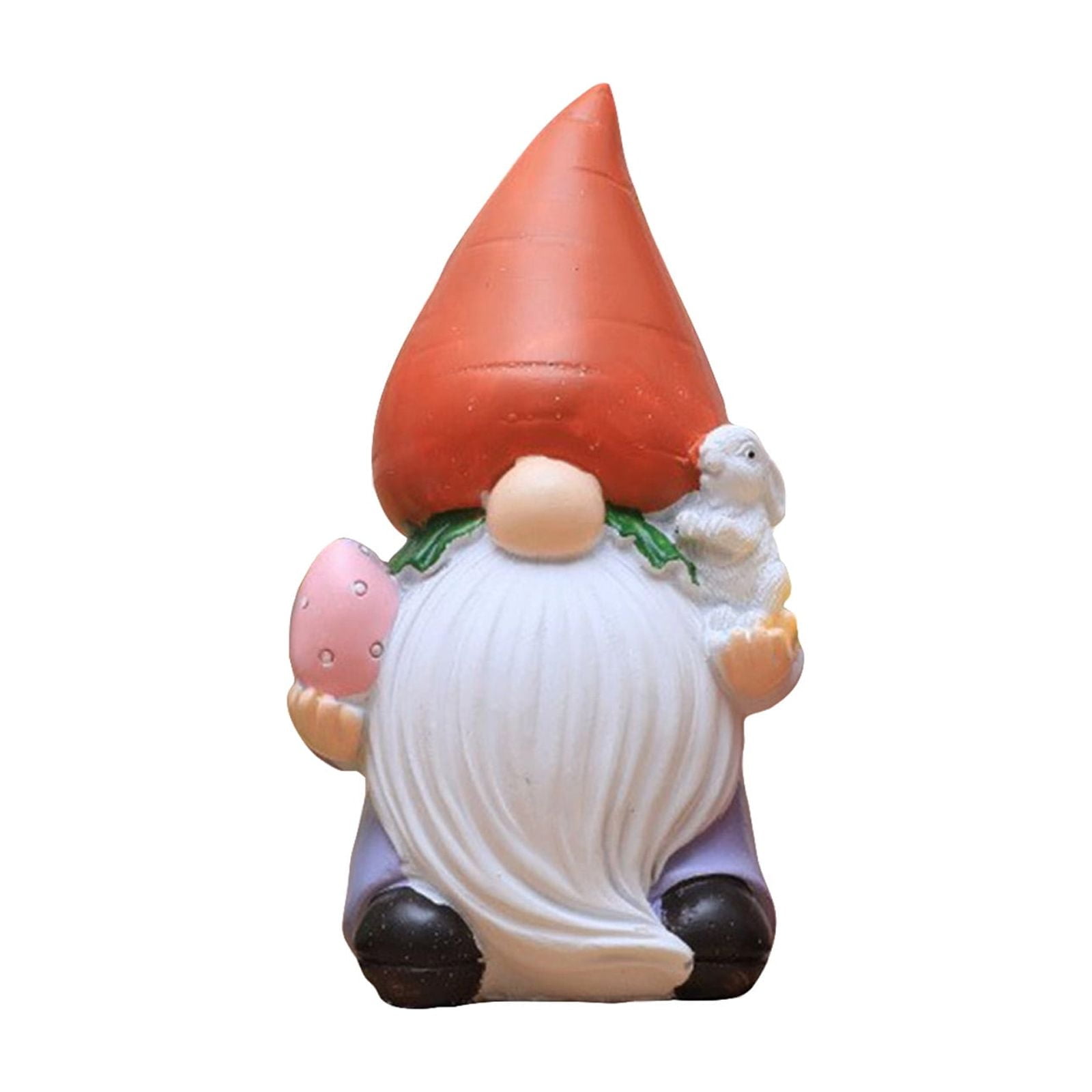 Easter Bunny Dwarf Figurine With Decorative Egg And Floral Accents ...