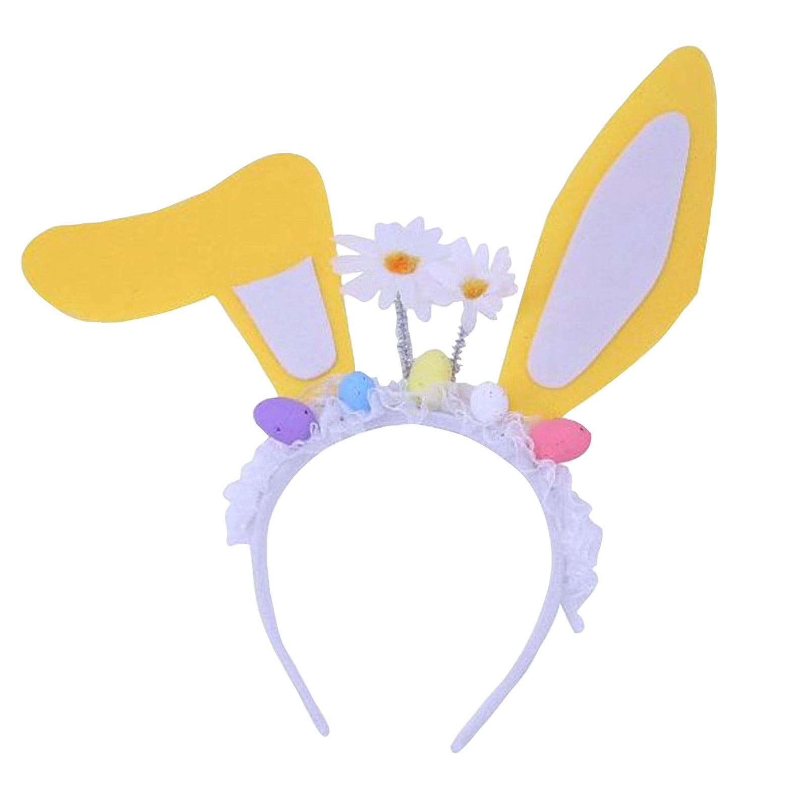Easter Bunny Ear Headband - Decorative Hair Accessory With Flower & Egg ...