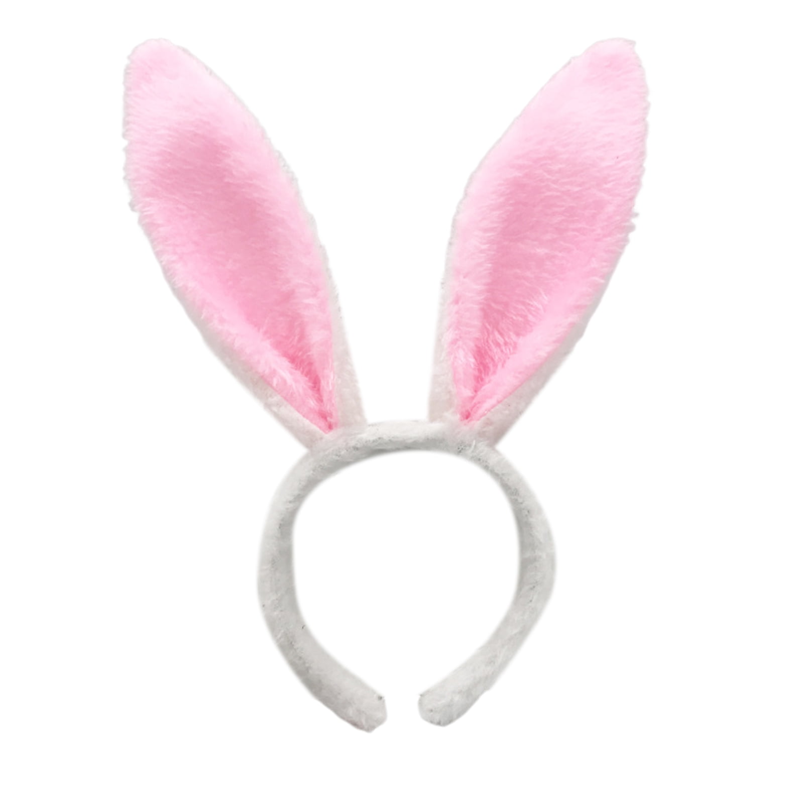 Easter Bunny Ear Headband Patchwork Color Soft Plush Hair Hoop Washing ...