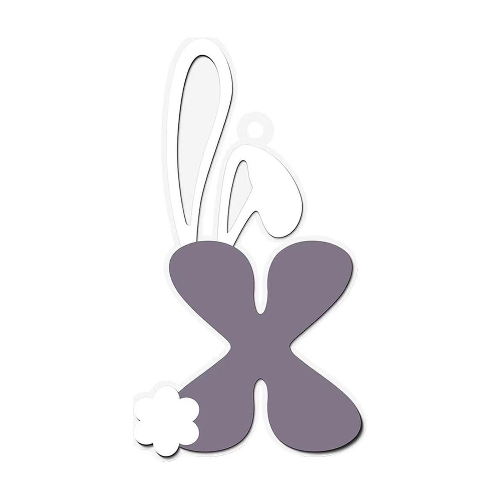 Easter Bunny Ear Letter Hanging Decorations, Wooden Bunny Hanging Sign ...