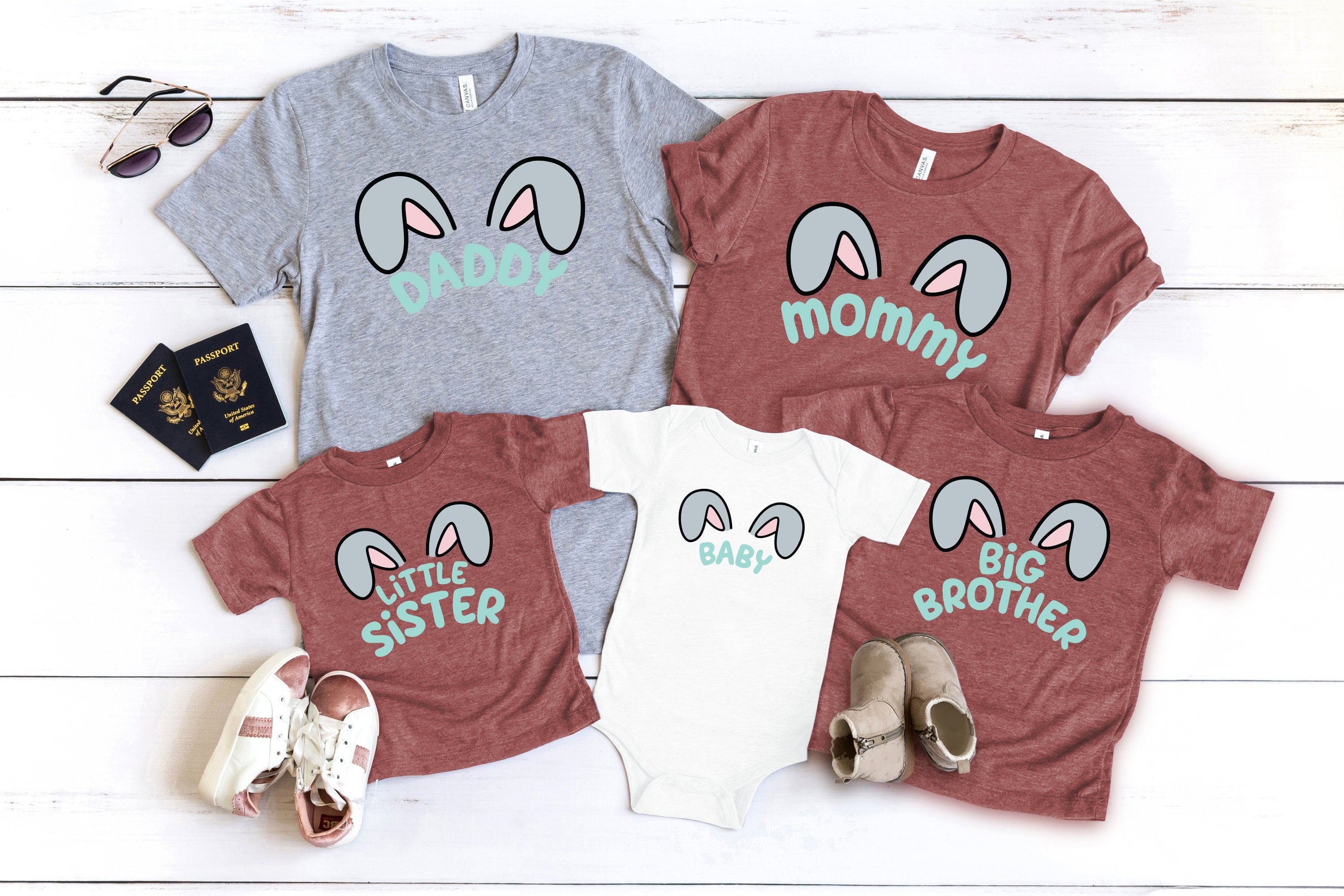 Easter Bunny Ears Family Shirt,Matching Easter Shirt, Mommy, Daddy ...