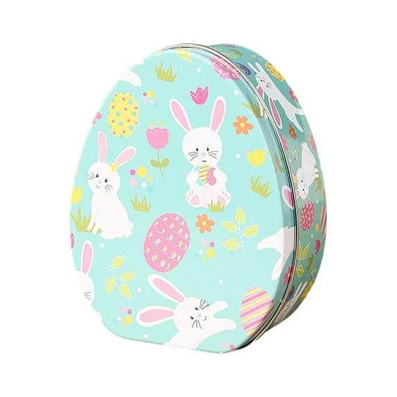 Easter Bunny Easter Decorations Easter Cartoon Bunny Metal Tin Box ...