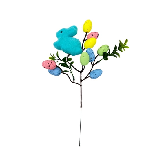 Easter Bunny & Egg Floral Pick – Spring Greenery Stem with Bunny ...