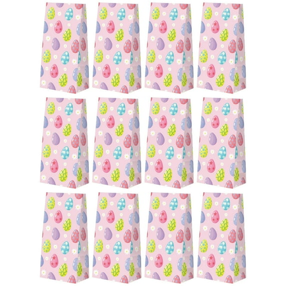 Easter Bunny Egg Handheld Bag, 12-Pack Self-Adhesive Sticker Seal Candy ...