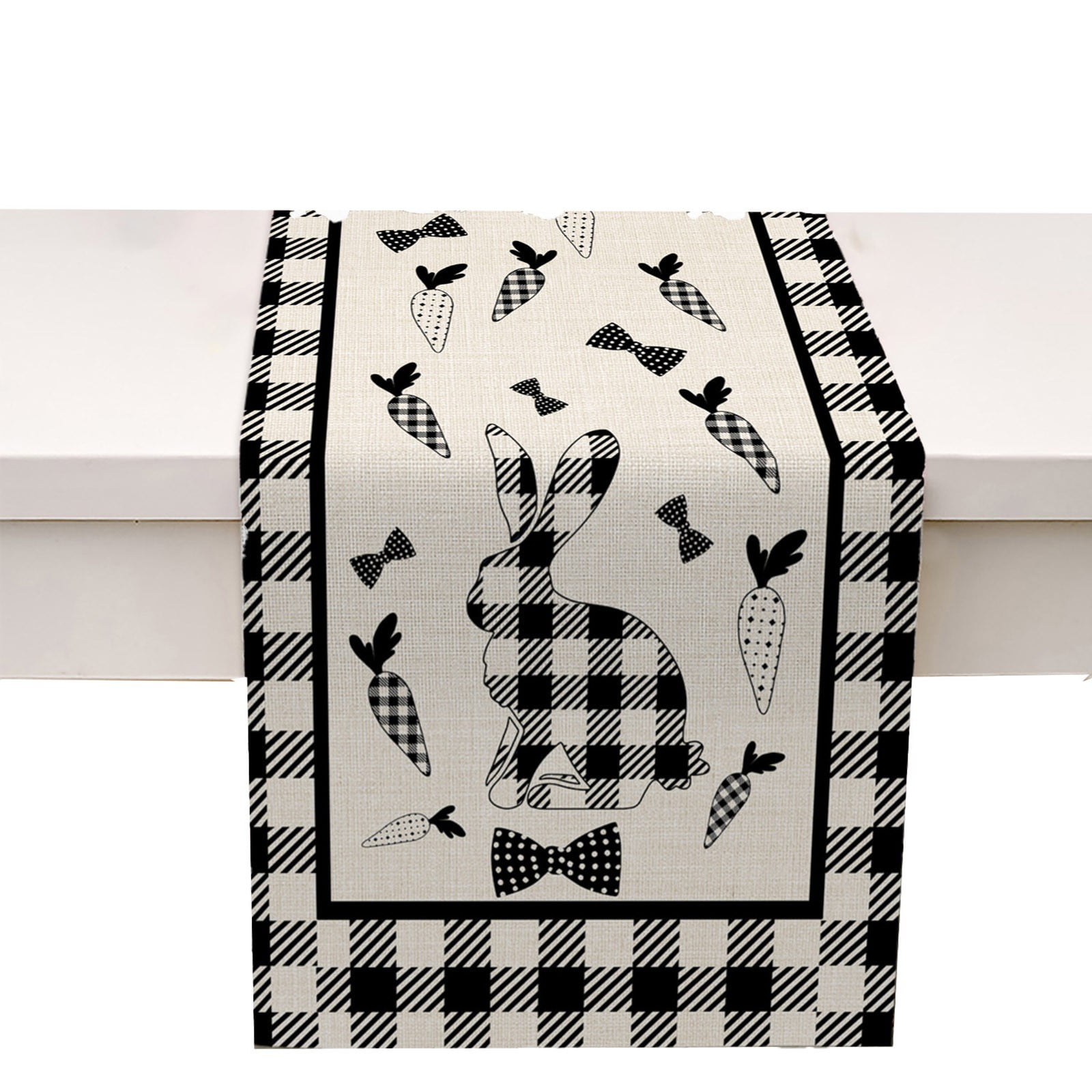 Easter Bunny Egg Pattern Linen Print Kitchen Dining Room Insulated ...