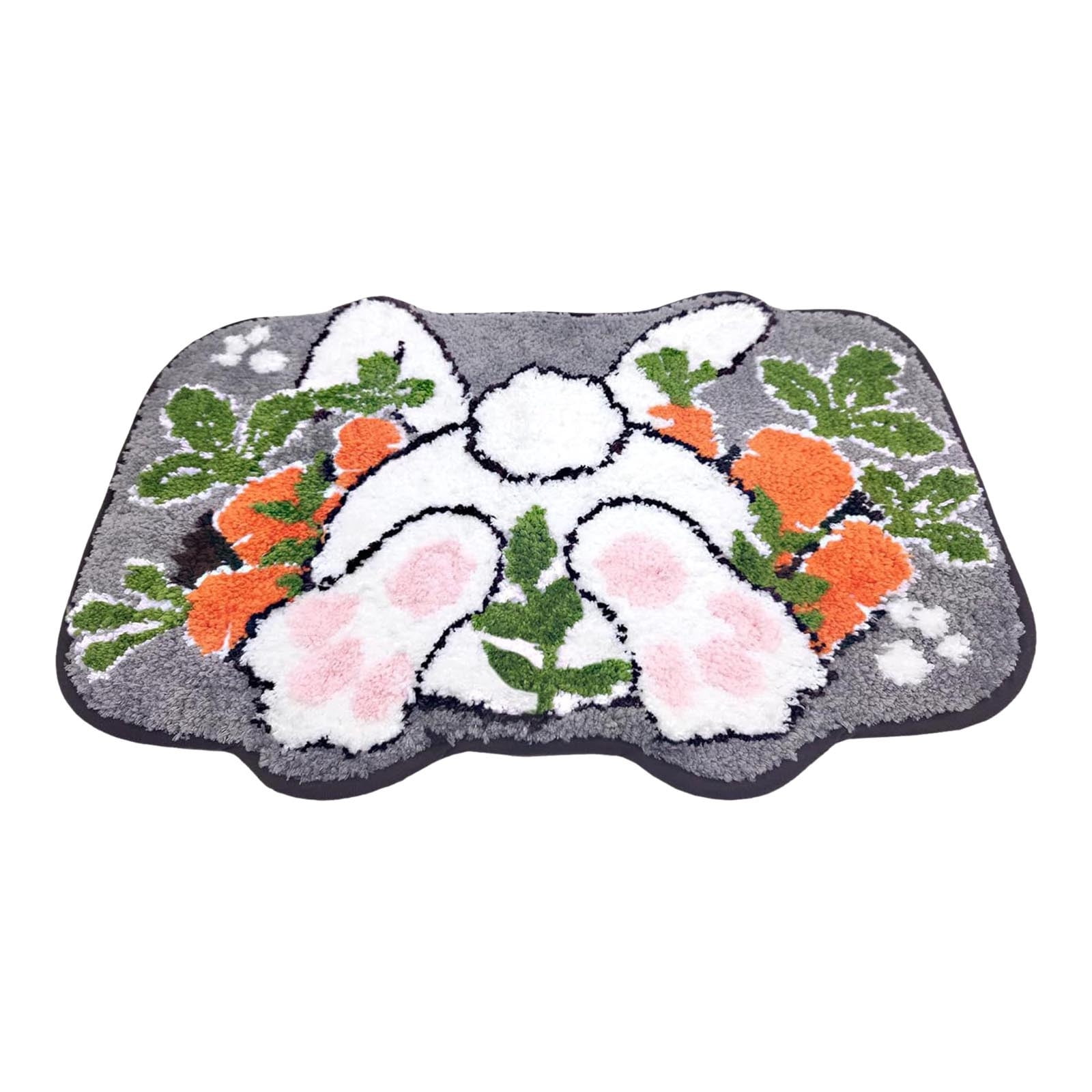 Easter Bunny Egg Shaped Carpet Easter Bunny Doormat Washable Cartoon ...