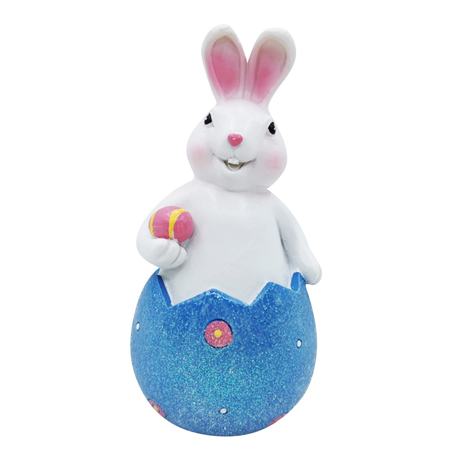 Easter Bunny Egg Statue Children's Room Easter Decoration Home Resin ...