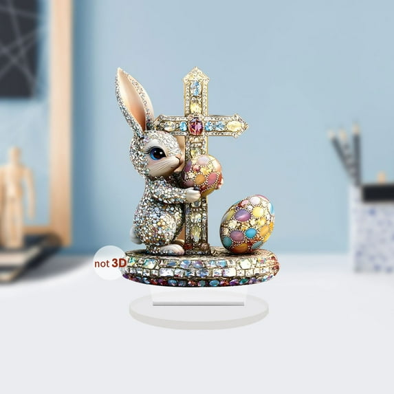 Easter Bunny Egg Table Decor, Spring Home Desktop Ornaments for Easter ...
